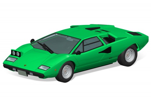 Lamborghini Countach LP400(Green)｜AOSHIMA｜English